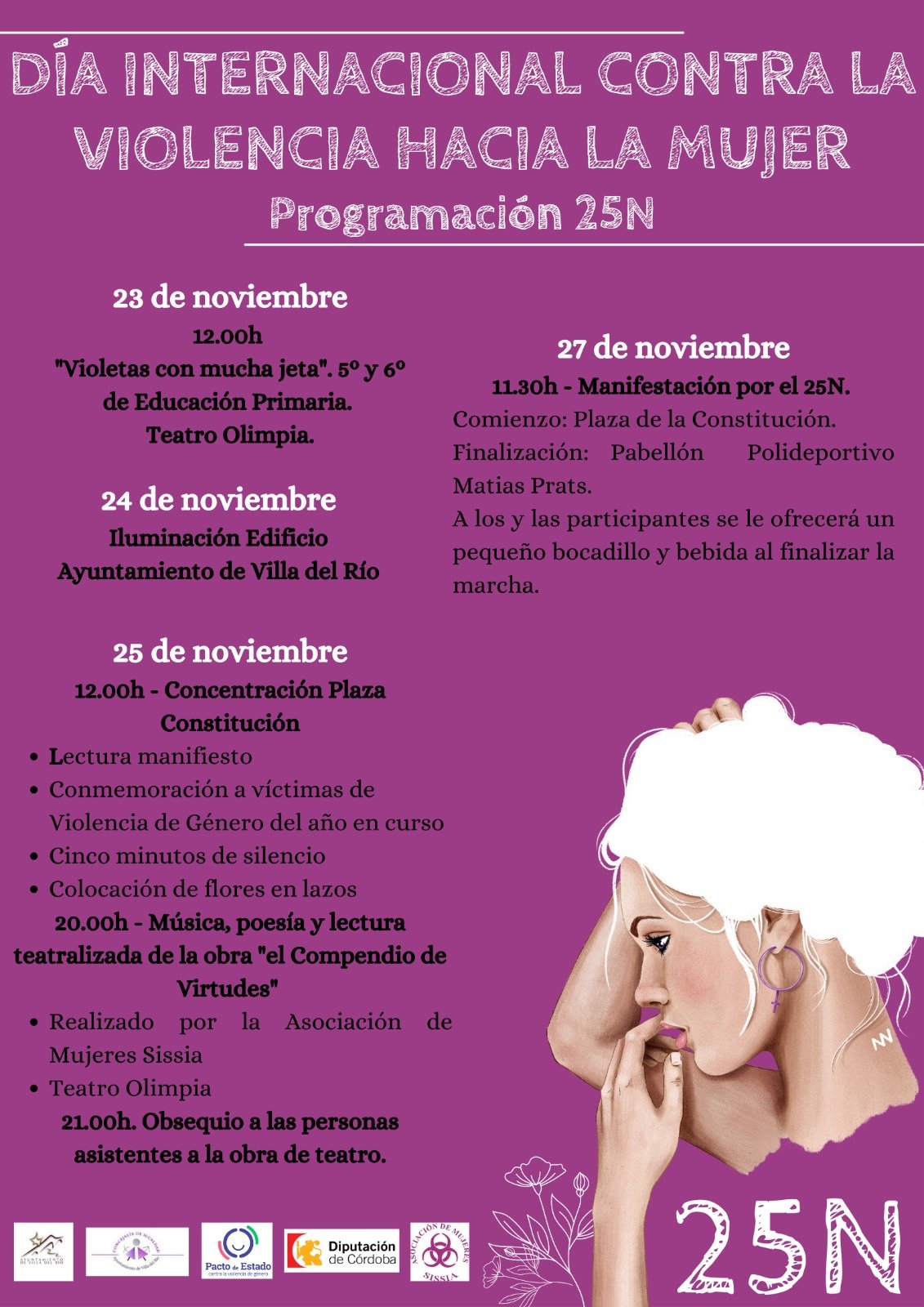 25N | DÍA INTERNACIONAL CONTRA LA VIOLENCIA HACIA LA MUJER – VILLADELRIODIGITAL